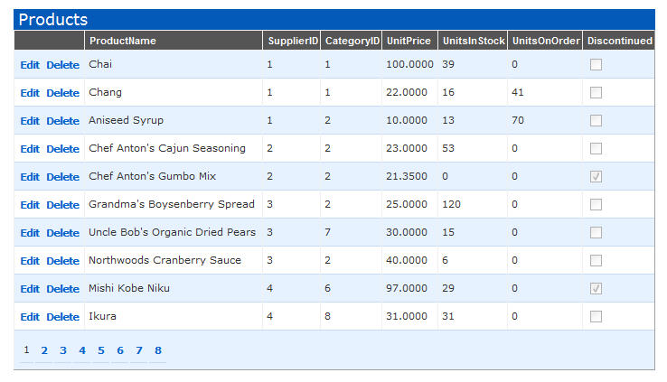 Scottgus Blog Linq To Sql Part 5 Binding Ui Using The Asplinqdatasource Control