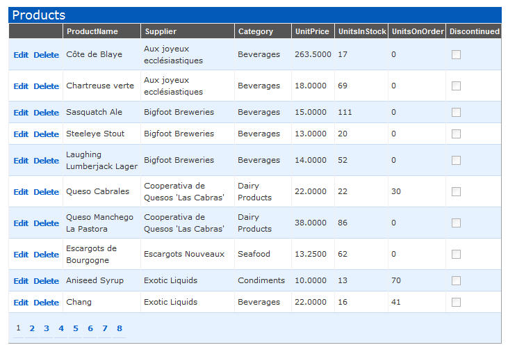 Scottgus Blog Linq To Sql Part 5 Binding Ui Using The Asplinqdatasource Control