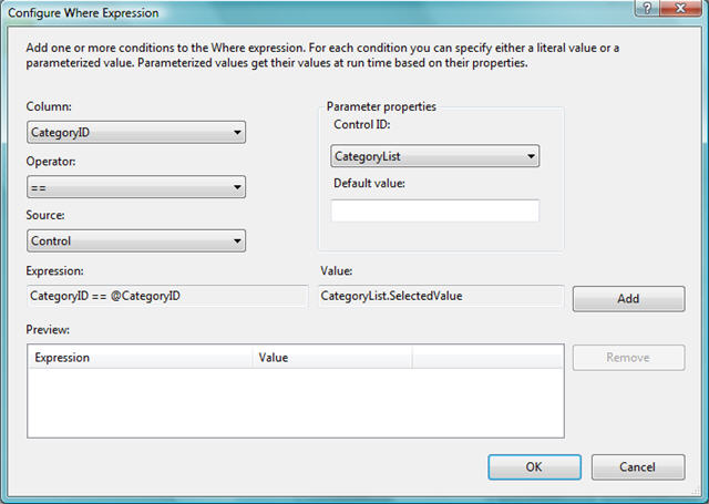Scottgus Blog Linq To Sql Part 5 Binding Ui Using The Asplinqdatasource Control