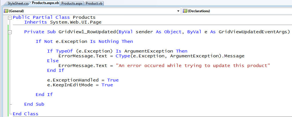 Scottgus Blog Linq To Sql Part 5 Binding Ui Using The Asplinqdatasource Control