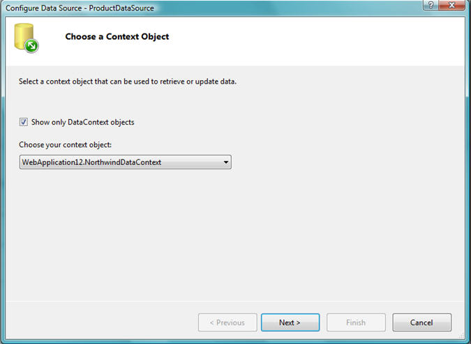 Scottgus Blog Linq To Sql Part 5 Binding Ui Using The Asplinqdatasource Control